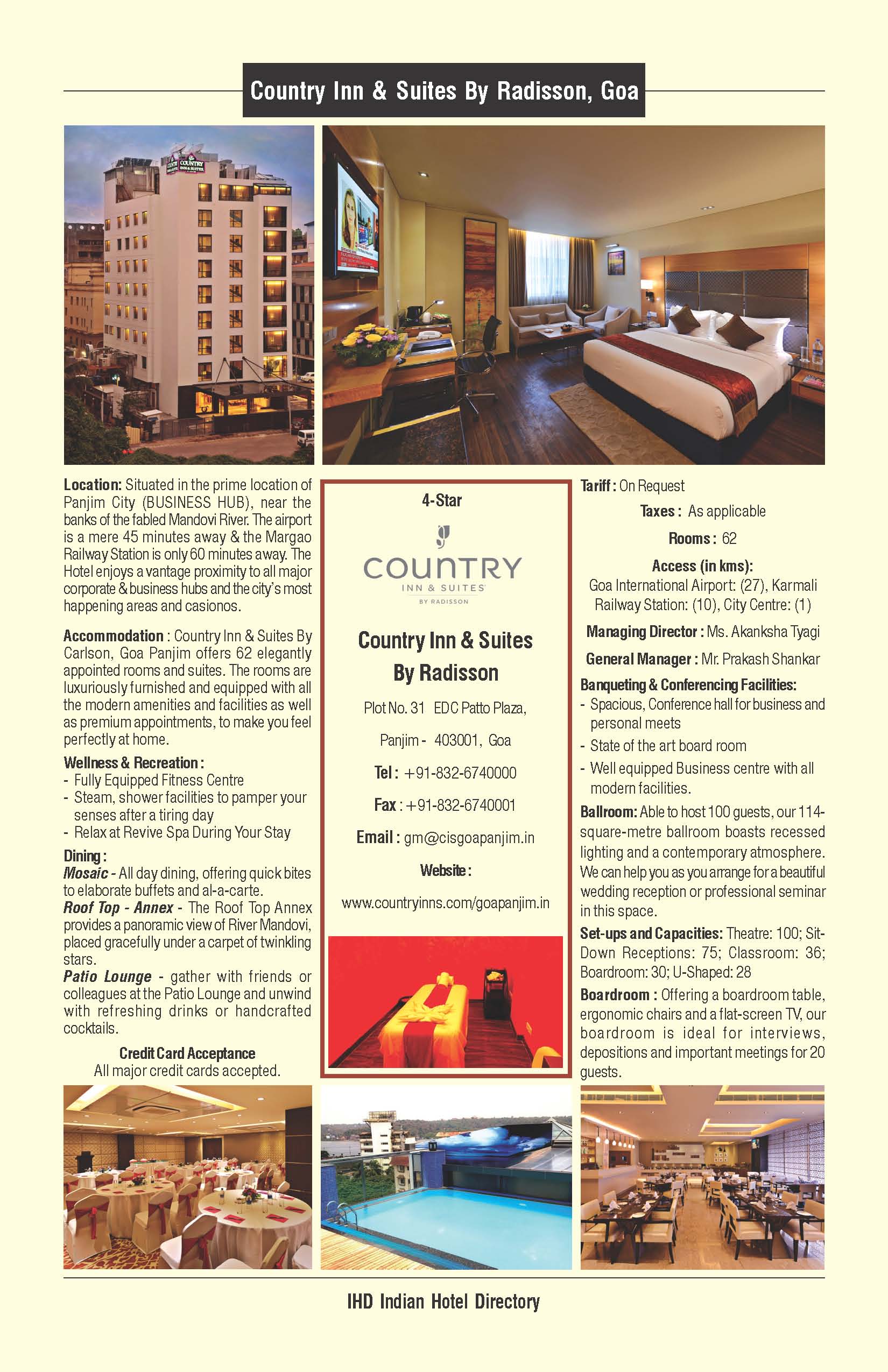 Goa-Country Inn & Suites By Radisson – IHD Indian Hotel Directory