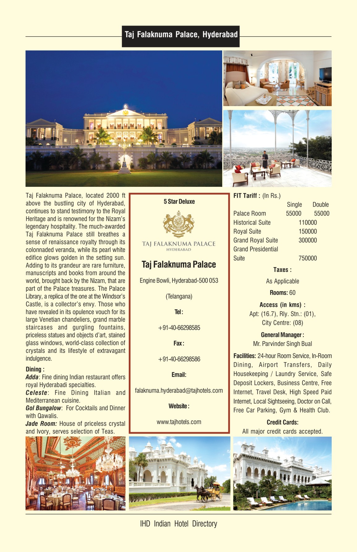 Hyderabad-Taj Falaknuma Palace – IHD Indian Hotel Directory