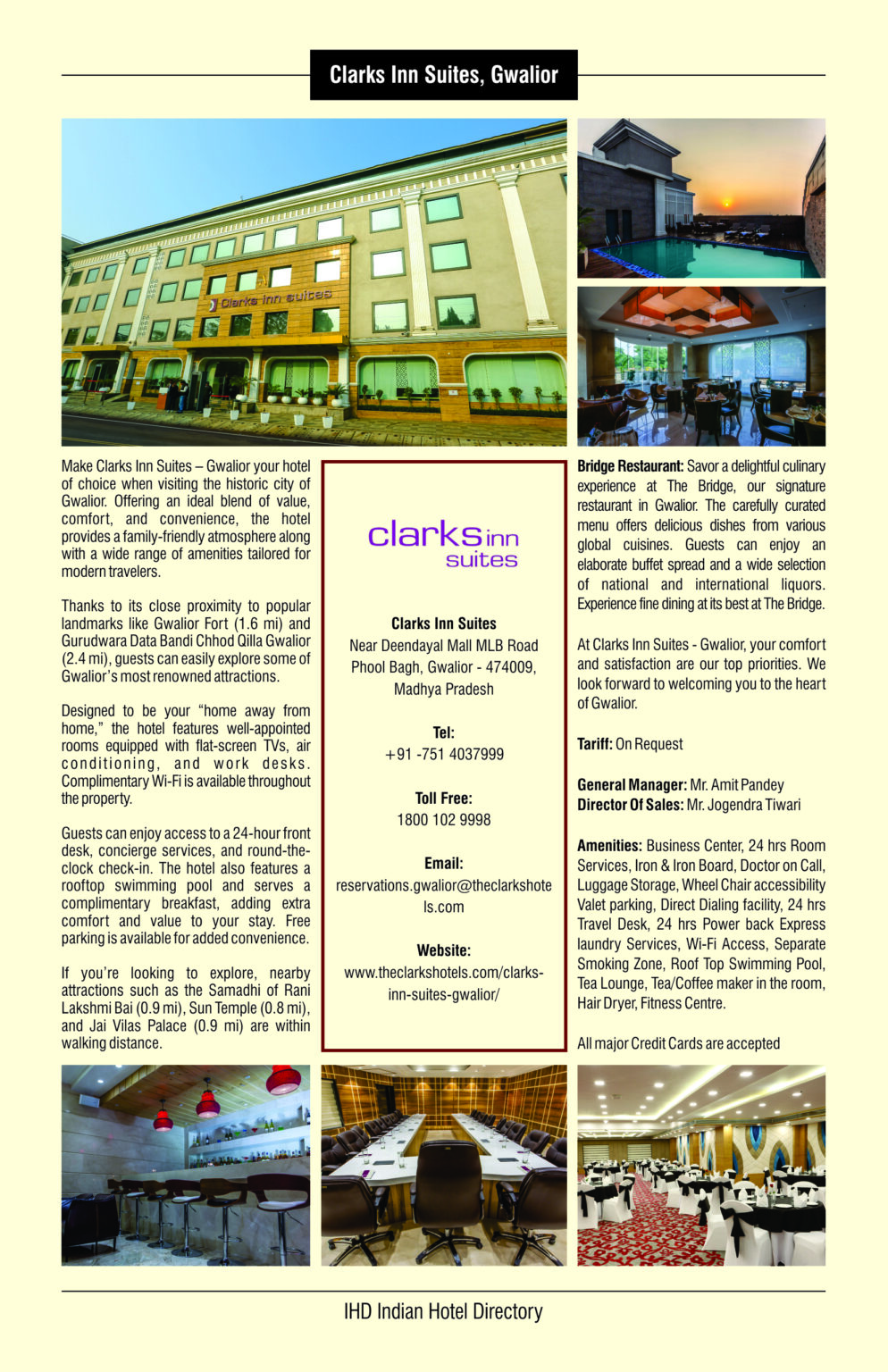 Gwalior-Clarks Inn Suites – IHD Indian Hotel Directory